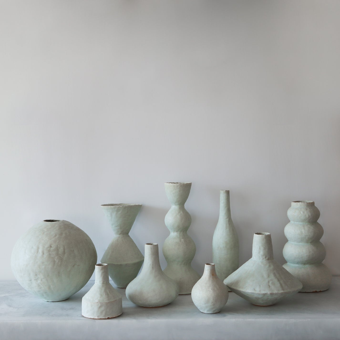 Seafoam Quad Curve Stack Vase – Anyon Design and Atelier