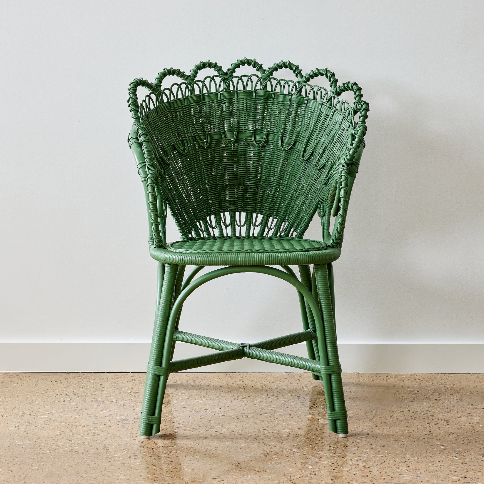 Green Wicker Scallop Chair – Anyon Design and Atelier