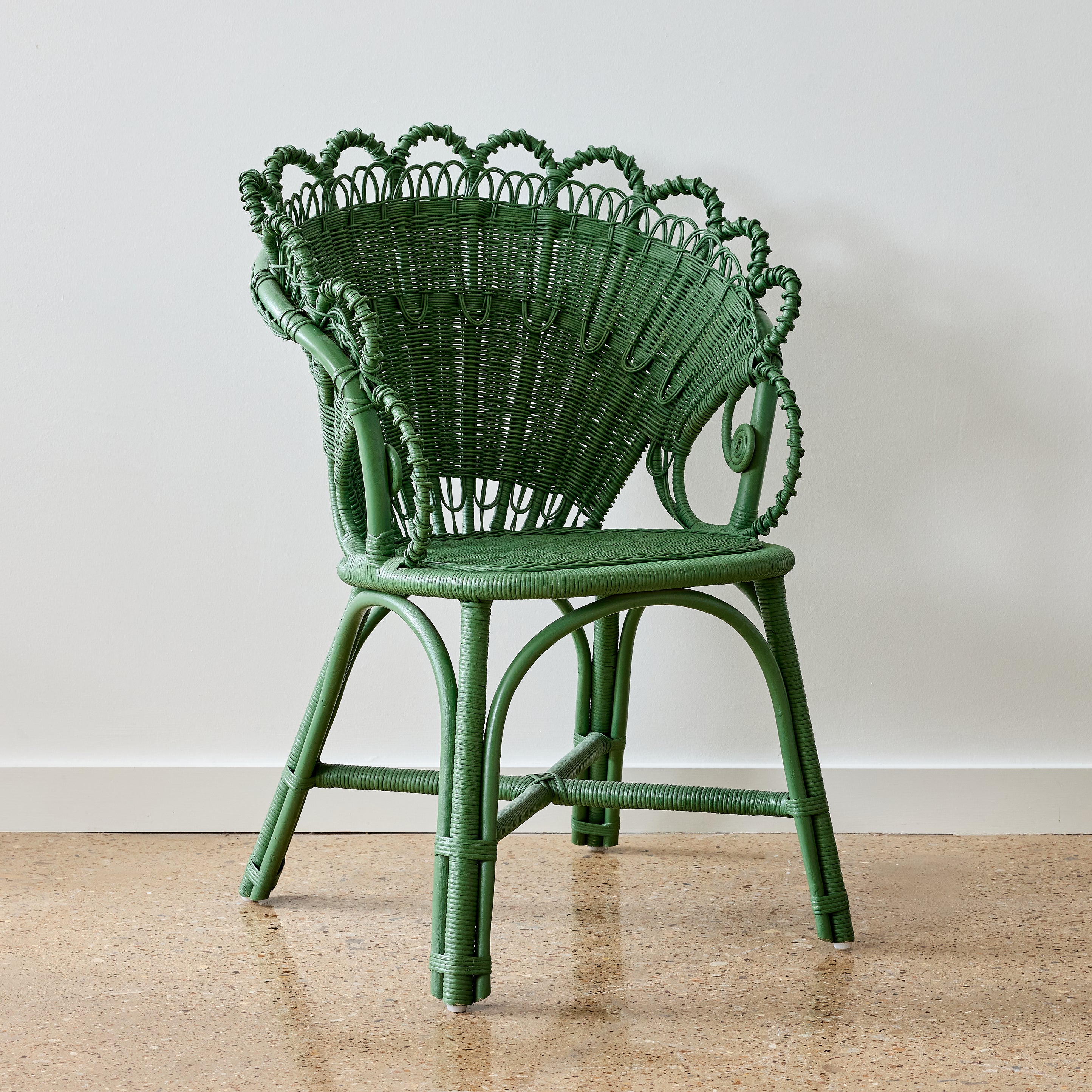 Green Wicker Scallop Chair – Anyon Design and Atelier