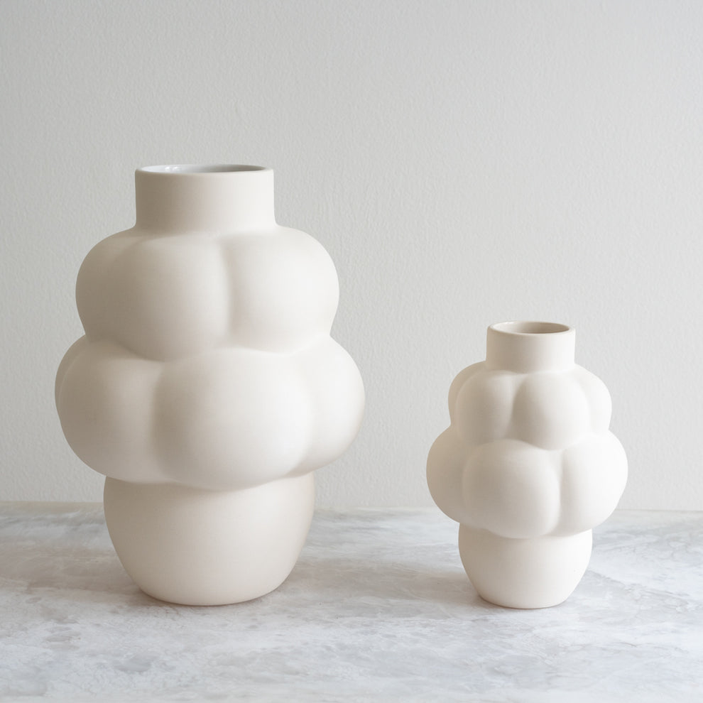 Ceramic Balloon Vase - Raw White – Anyon Design and Atelier
